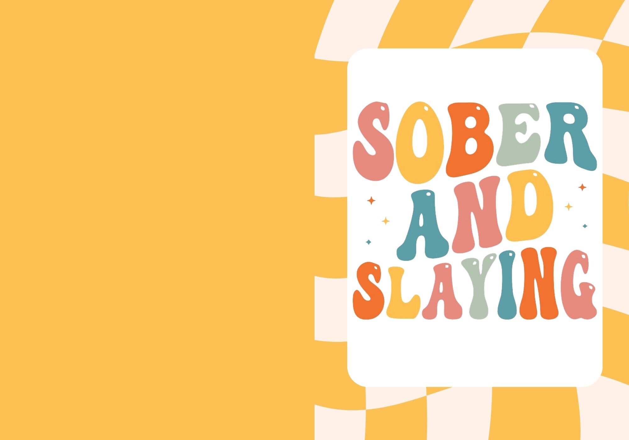 Sober and Slaying | Folded Card (printable) Greeting Card - Etsy