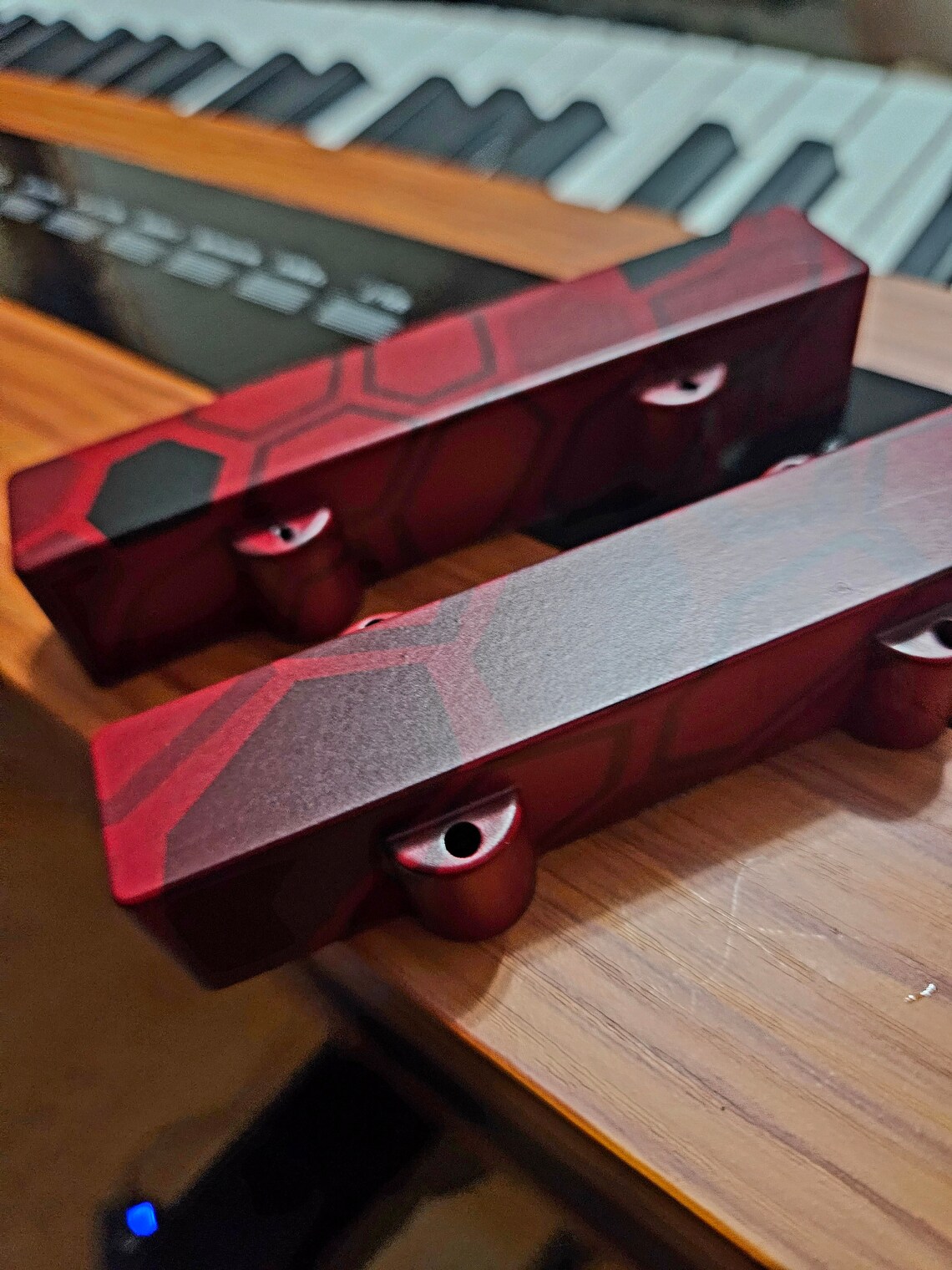 Custom Jazz Bass Pickup Covers, 5 String,red Hex Graphics - Etsy