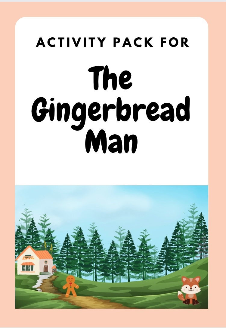 Downloadable Activity Pack for “the Gingerbread Man” - Etsy