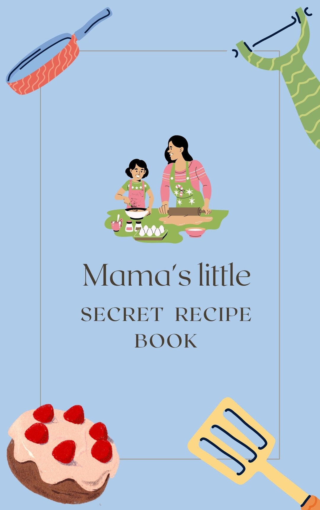 Mama's Little Secret Recipe Book | Cute | Instant Download | Digital ...