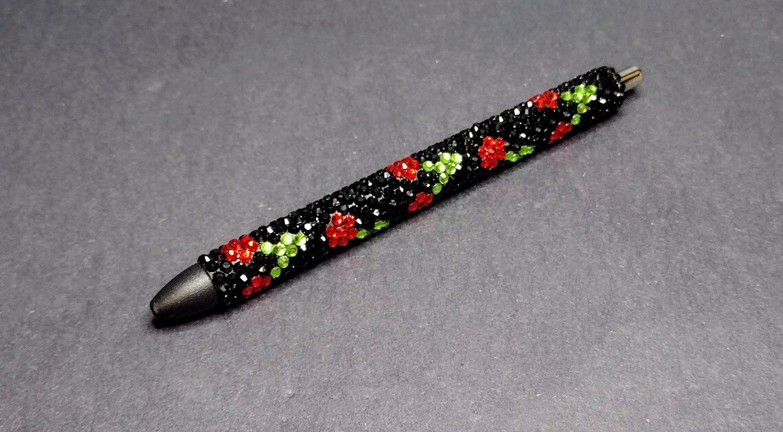 Cherry Rhinestone Pen - Etsy