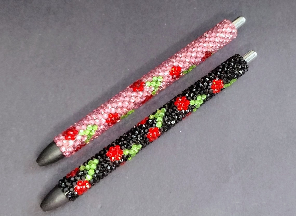 Cherry Rhinestone Pen - Etsy