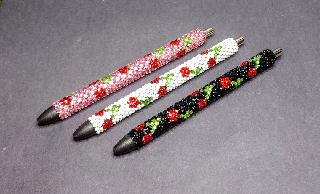 Cherry Rhinestone Pen - Etsy