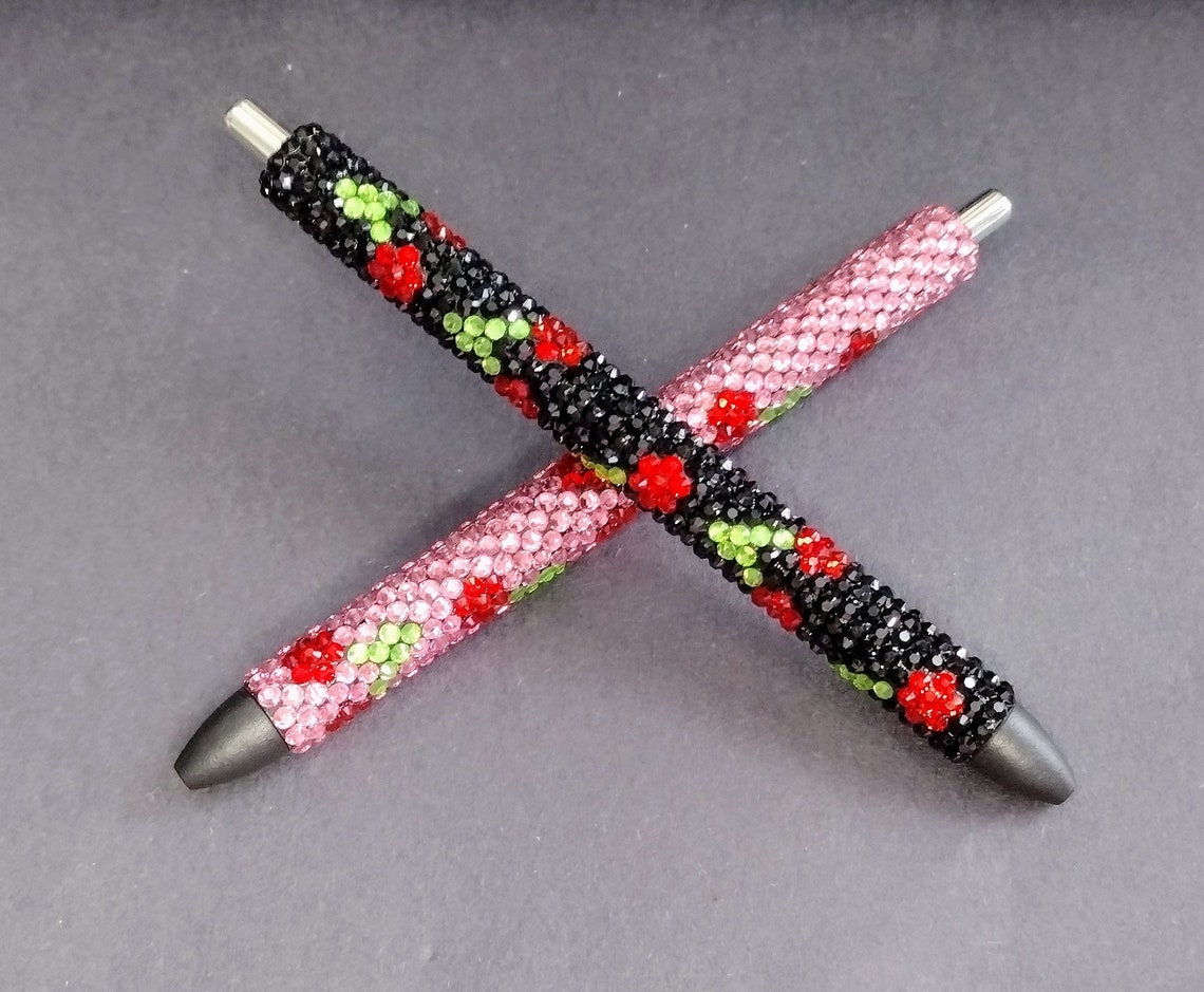 Cherry Rhinestone Pen - Etsy