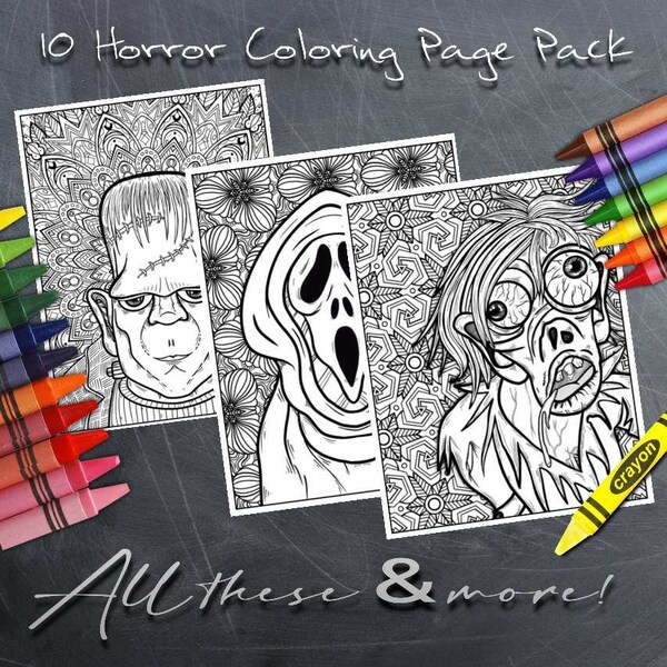 Scream Coloring Page - Etsy