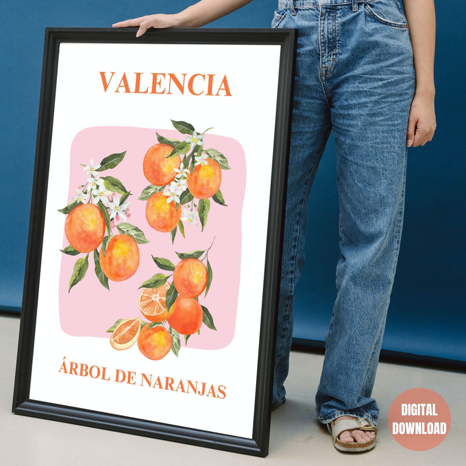 Valencia Fruit Market, Oranges Wall Art, Water Colour Art, Fruit Wall ...