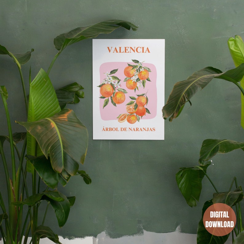 Valencia Fruit Market, Oranges Wall Art, Water Colour Art, Fruit Wall ...