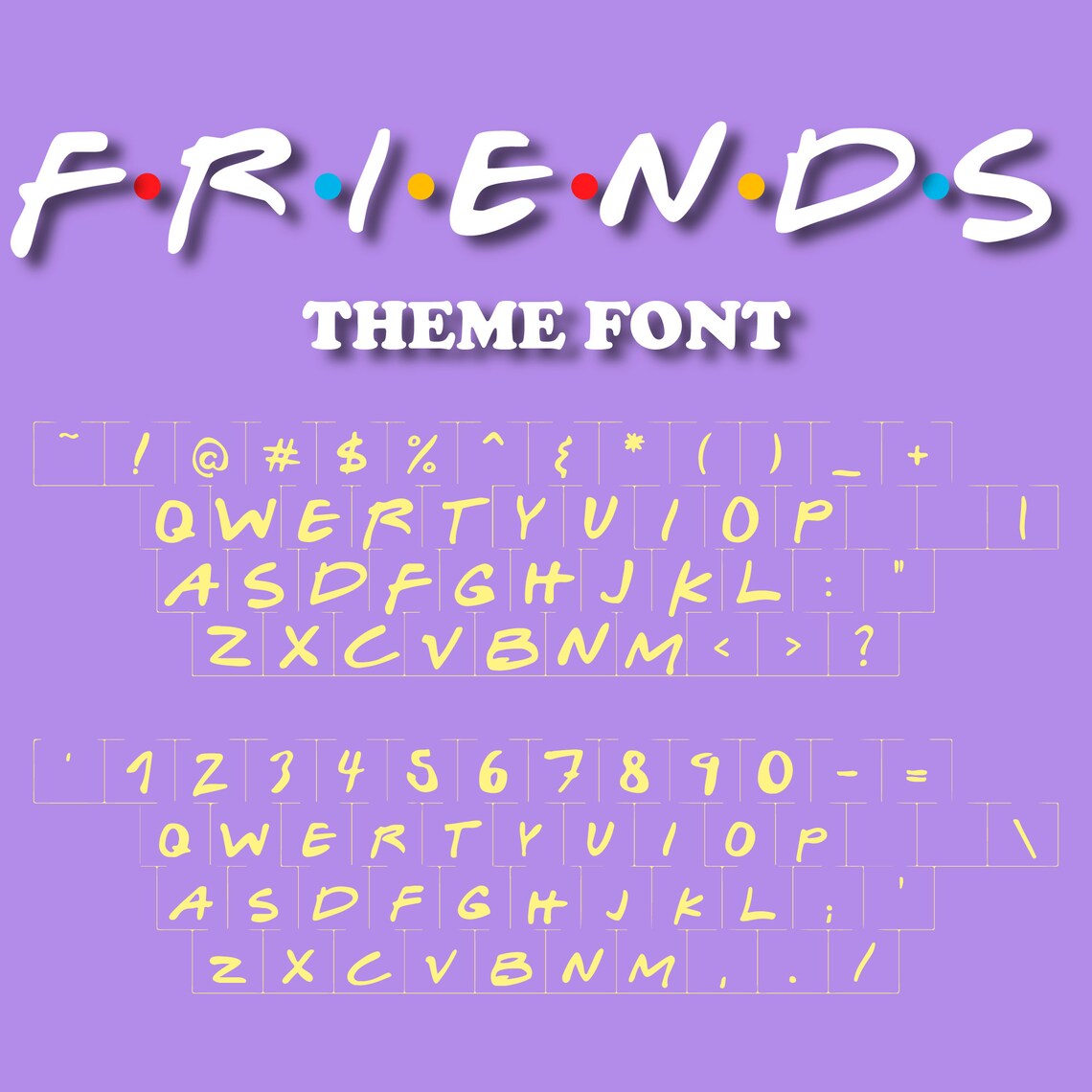 Friends Tv Show Font Ttf Svg Eps Psd File Digital Instant Download ...