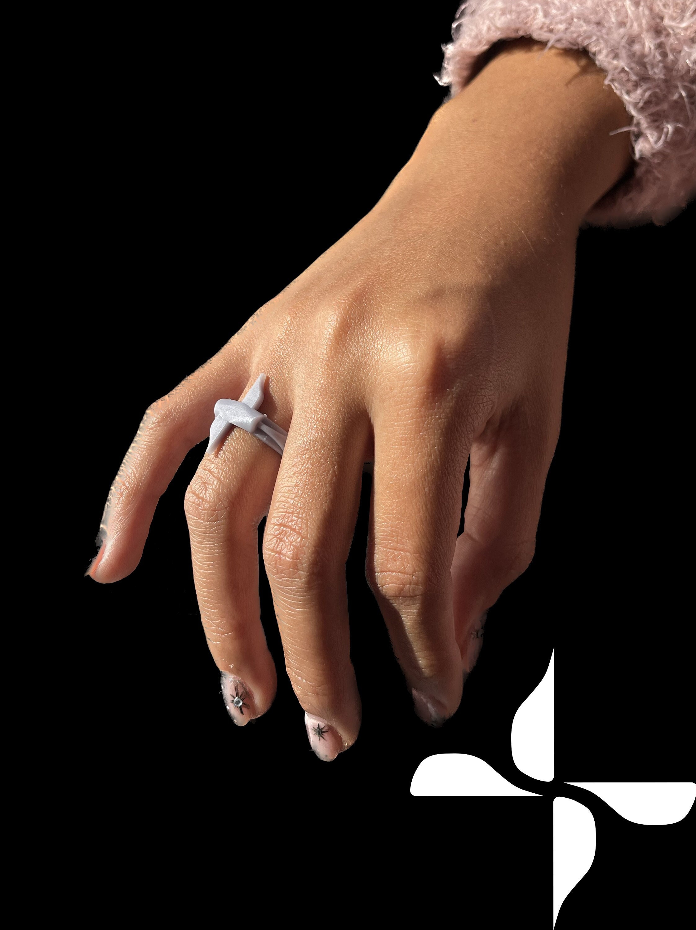 HALO 3D Printed Ring Intricate Pattern, Skin-friendly Resin, and ...