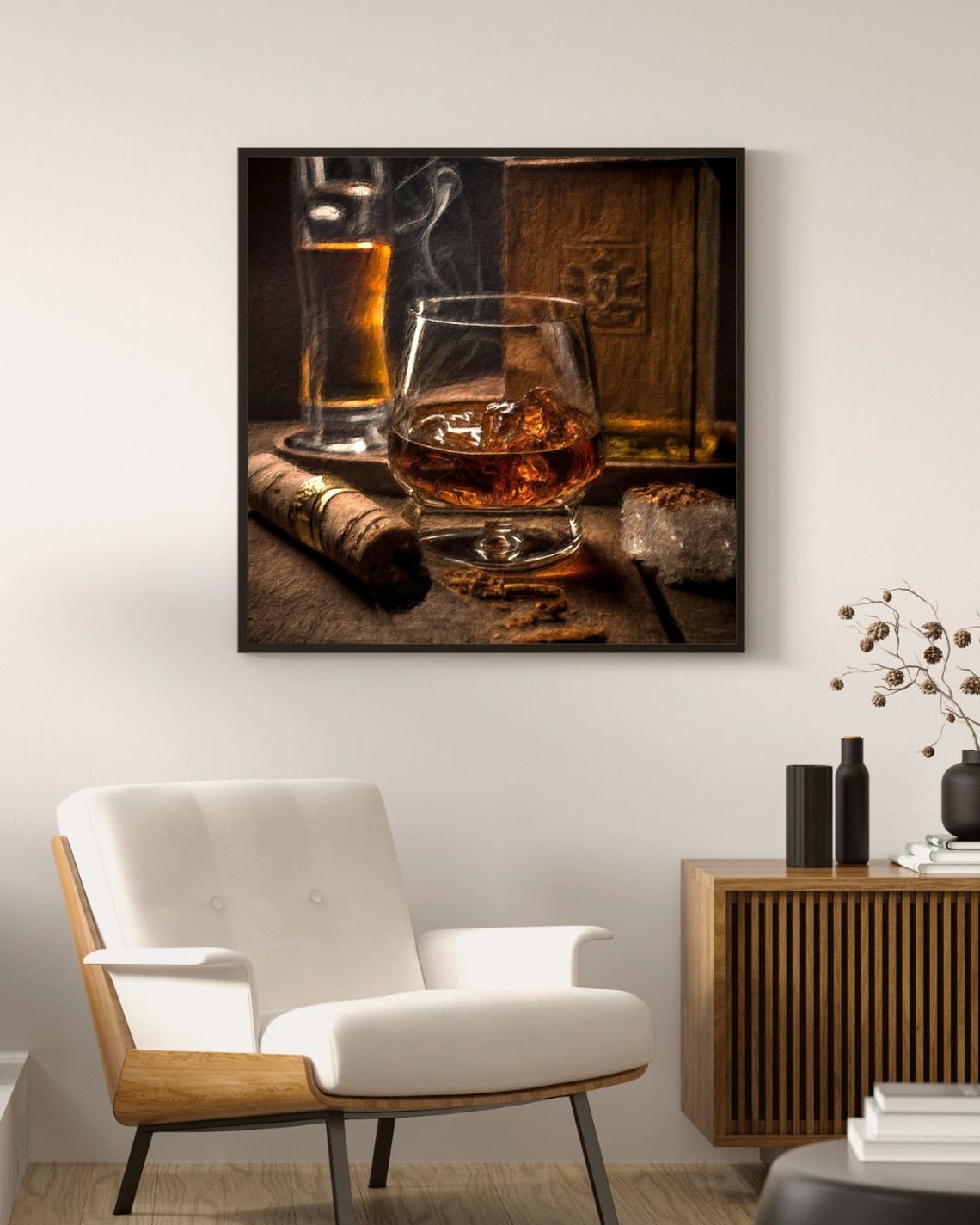 Whiskey Wall Decor, Whiskey Art, Whiskey Painting, Man Cave Art, Man ...