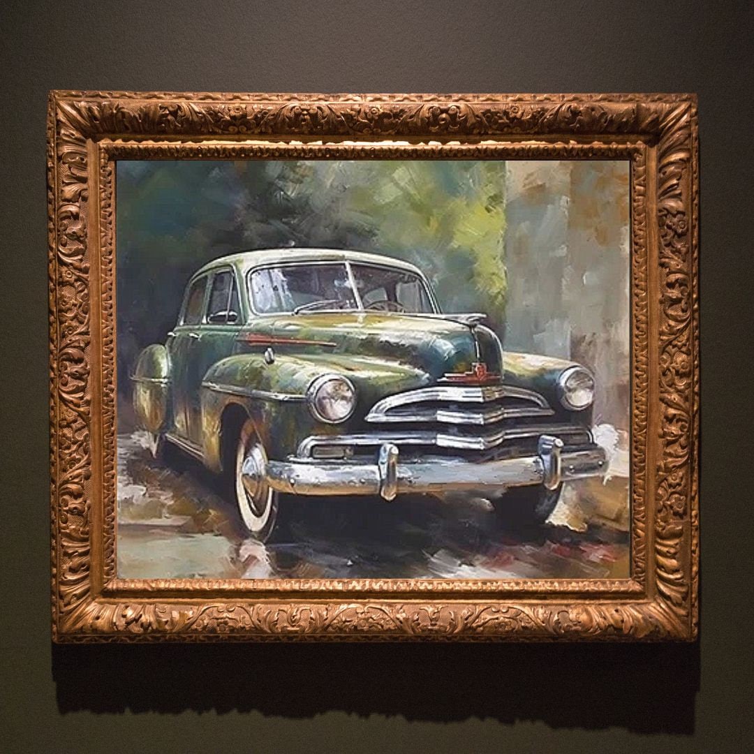Classic Car Art, Vintage Car Art, Classic Car Painting, Vintage Car ...
