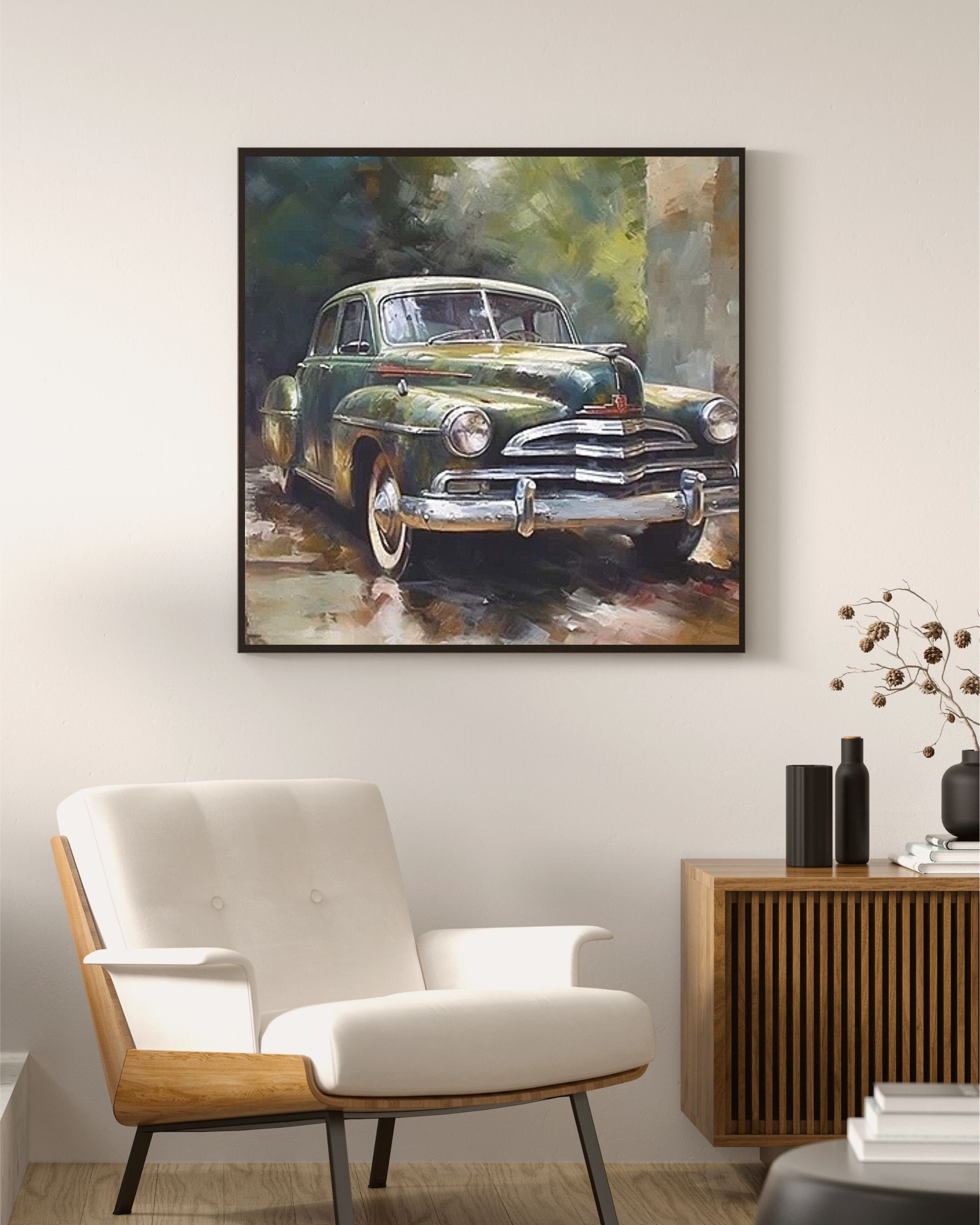 Classic Car Art, Vintage Car Art, Classic Car Painting, Vintage Car ...