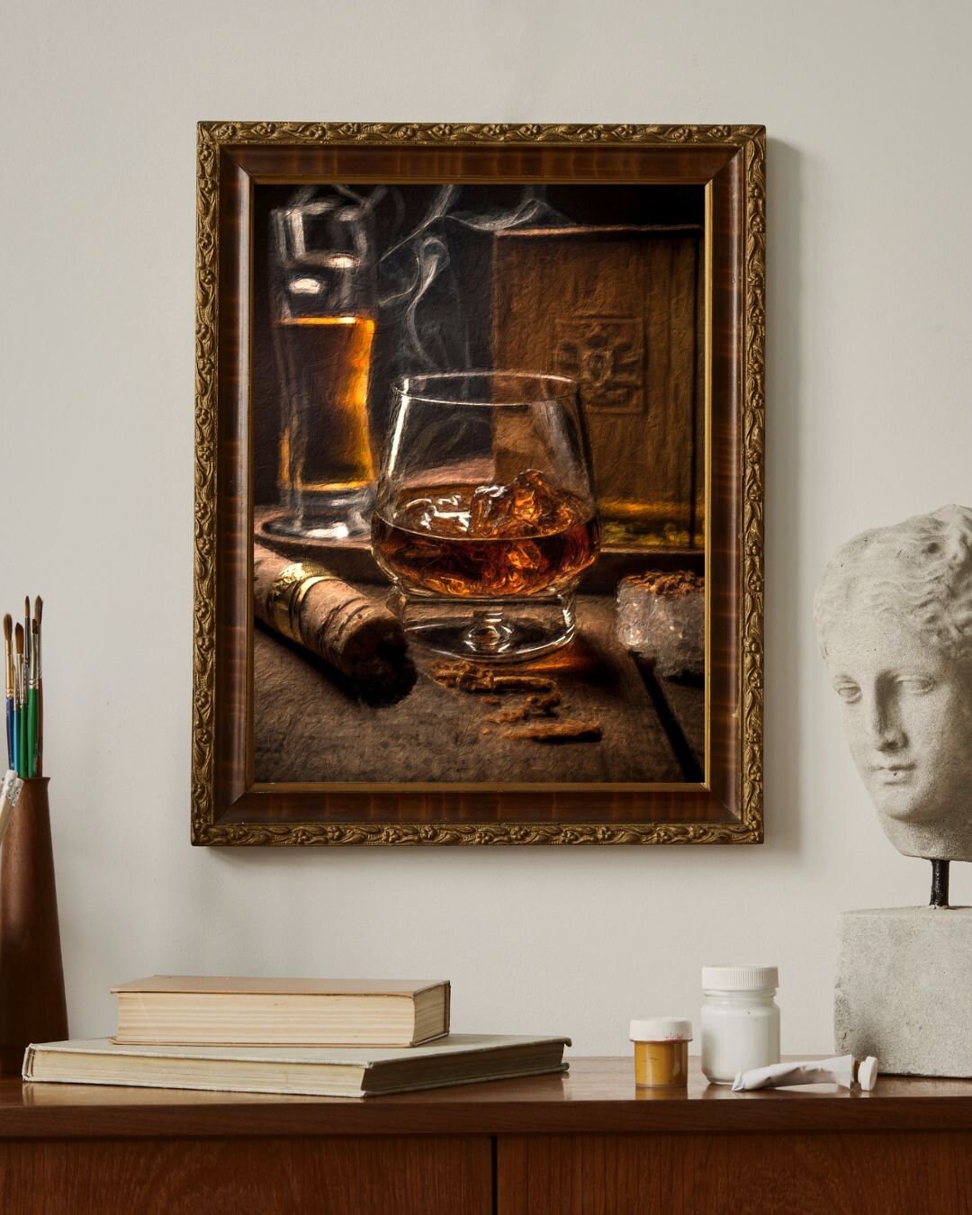 Whiskey Wall Decor, Whiskey Art, Whiskey Painting, Man Cave Art, Man ...