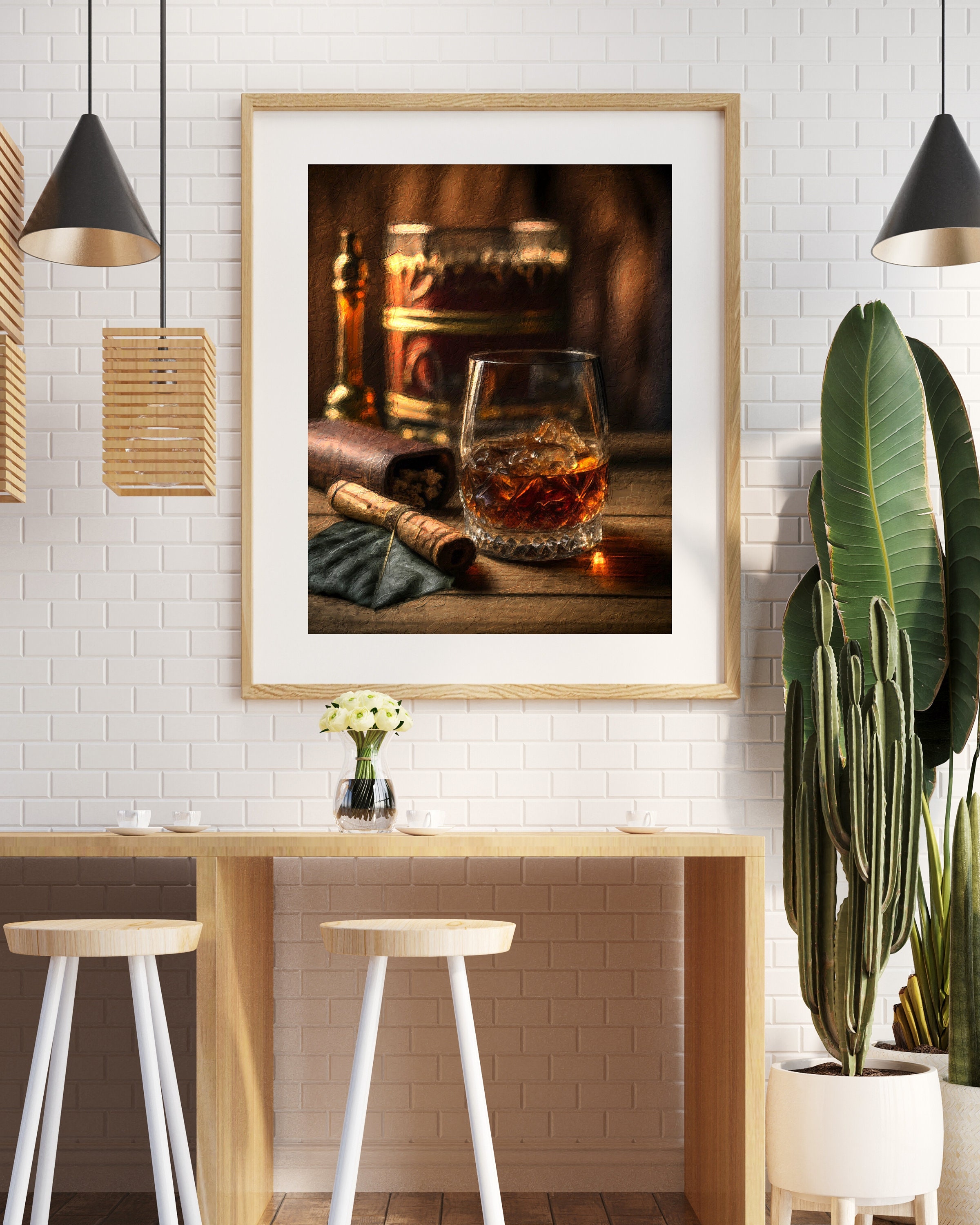 Whiskey Wall Decor, Whiskey Art, Whiskey Painting, Man Cave Art, Man ...