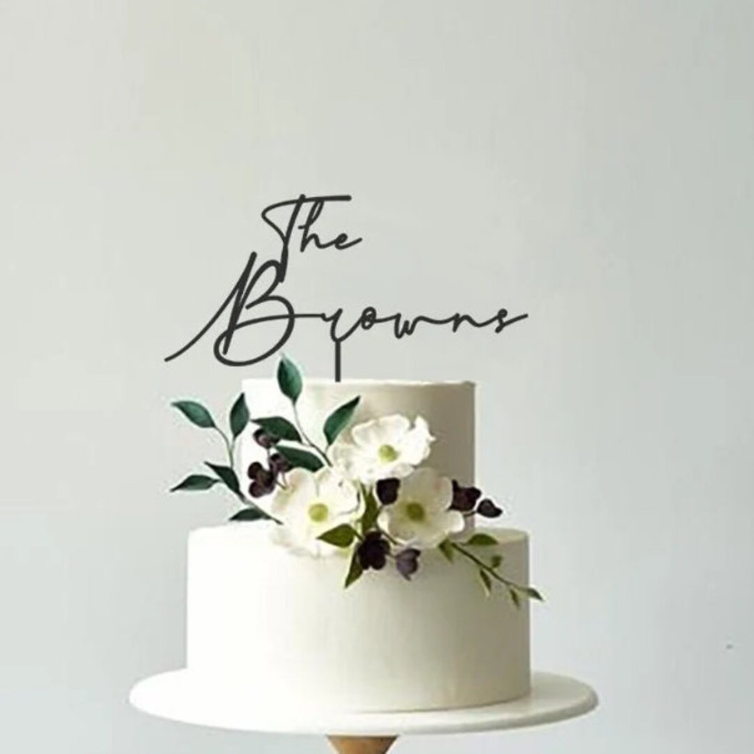 Rustic Wedding Cake Topper, Natural Wedding Topper, Monogram Wedding ...