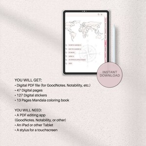 Digital Planner Travel, Goodnotes Planner, iPad Planner, Notability ...