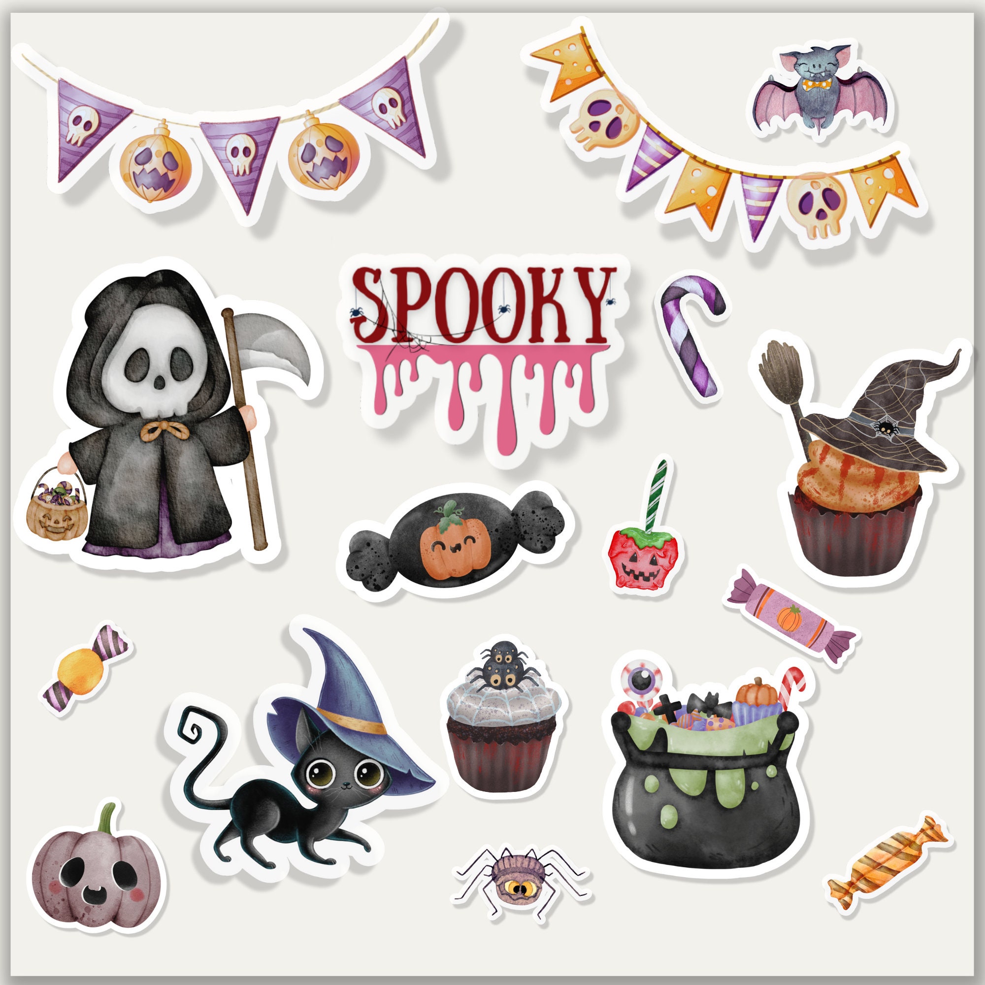 Halloween Digital Stickers for Goodnotes - Etsy