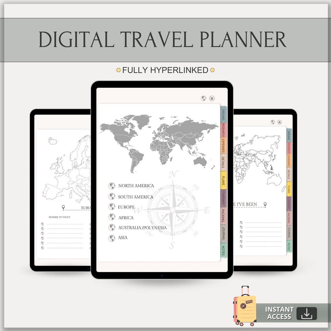 Travel Planner Digital for Goodnotes: Trip, Itinerary, Journal ...
