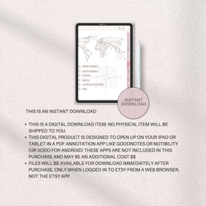 Digital Planner Travel, Goodnotes Planner, iPad Planner, Notability ...