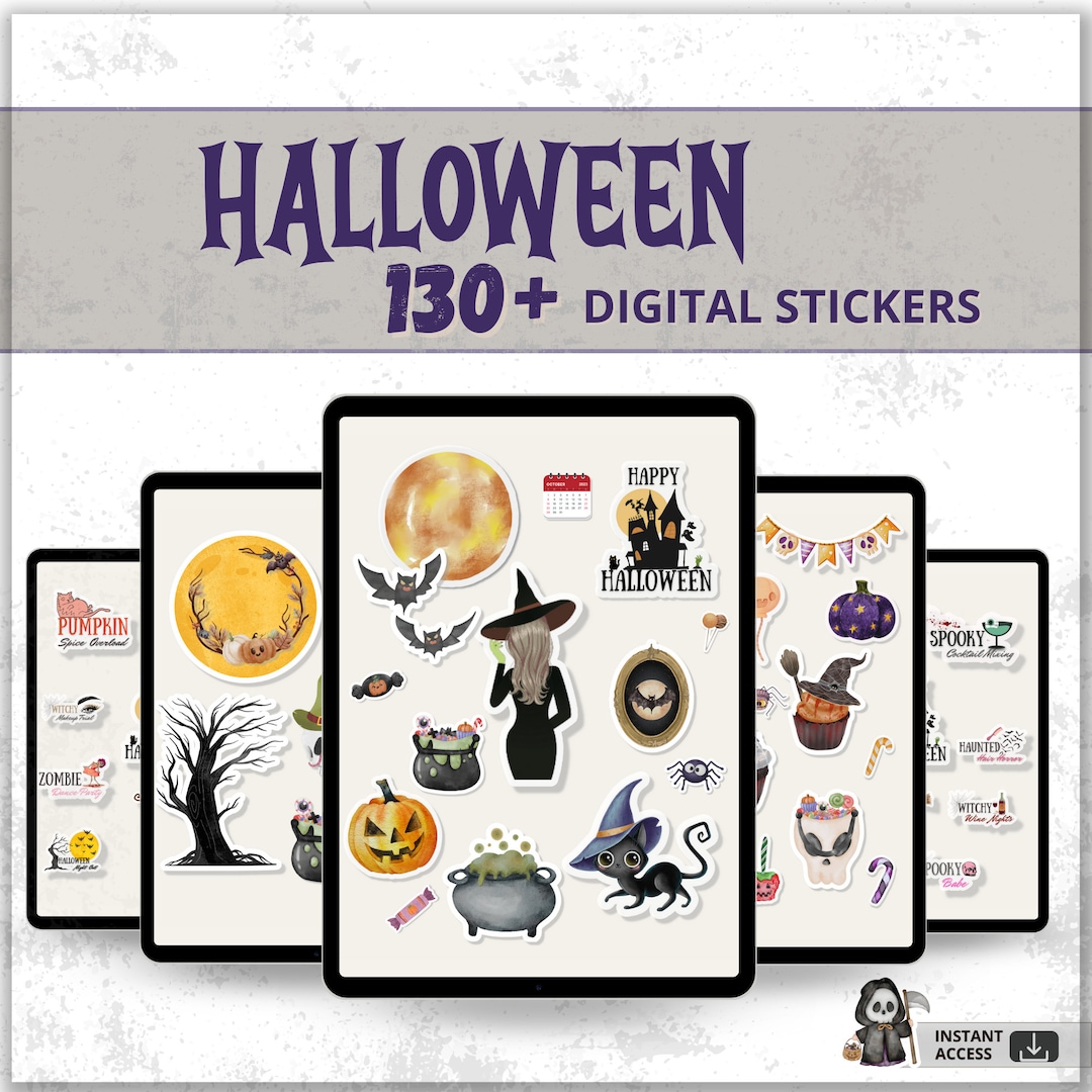 Halloween Digital Stickers for Goodnotes - Etsy