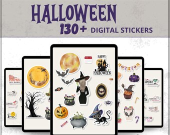 HALLOWEEN SKELETONS Digital Stickers for Goodnotes, Notability, XODO ...