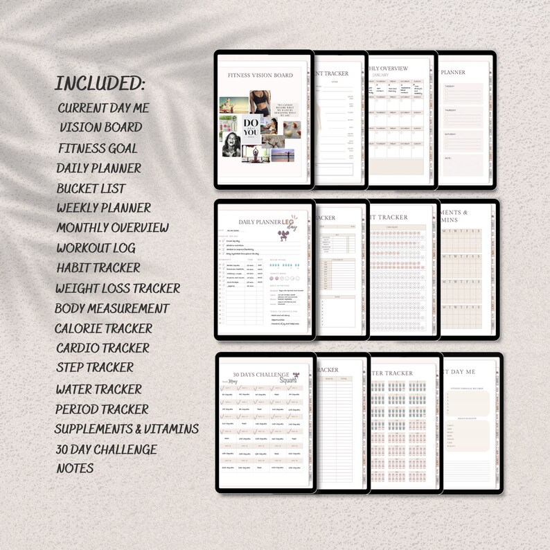 Fitness Tracker: Digital Motivation for Your Workout, Fitness Planner ...