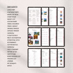 Digital Planner Travel, Goodnotes Planner, iPad Planner, Notability ...