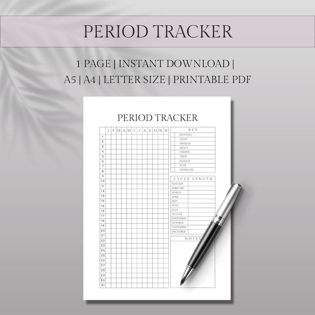 The Ultimate PDF Period Tracker: Simple and Effective Way to - Etsy