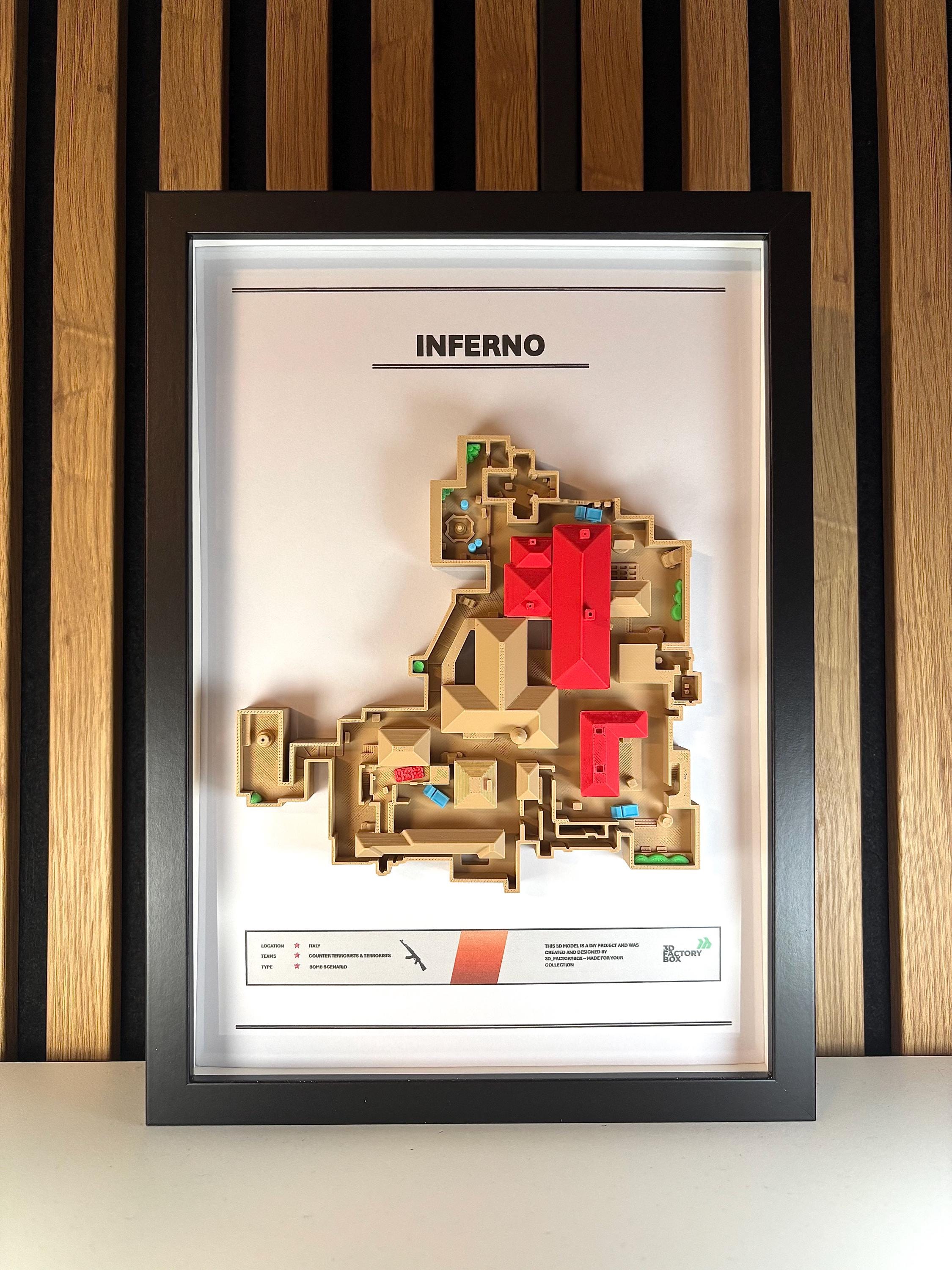 3D Printed DIY Gaming Map “inferno” Inspired by “counter Strike” - Etsy