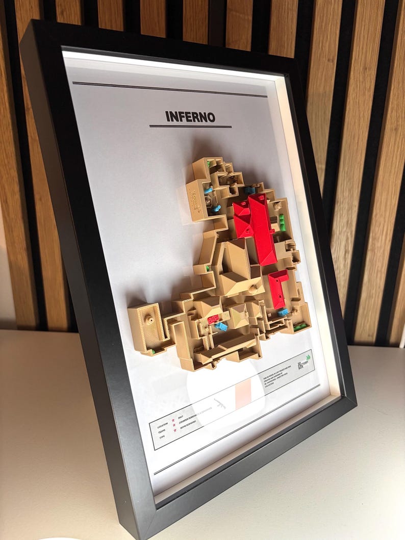3D Printed DIY Gaming Map “inferno” Inspired by “counter Strike” - Etsy