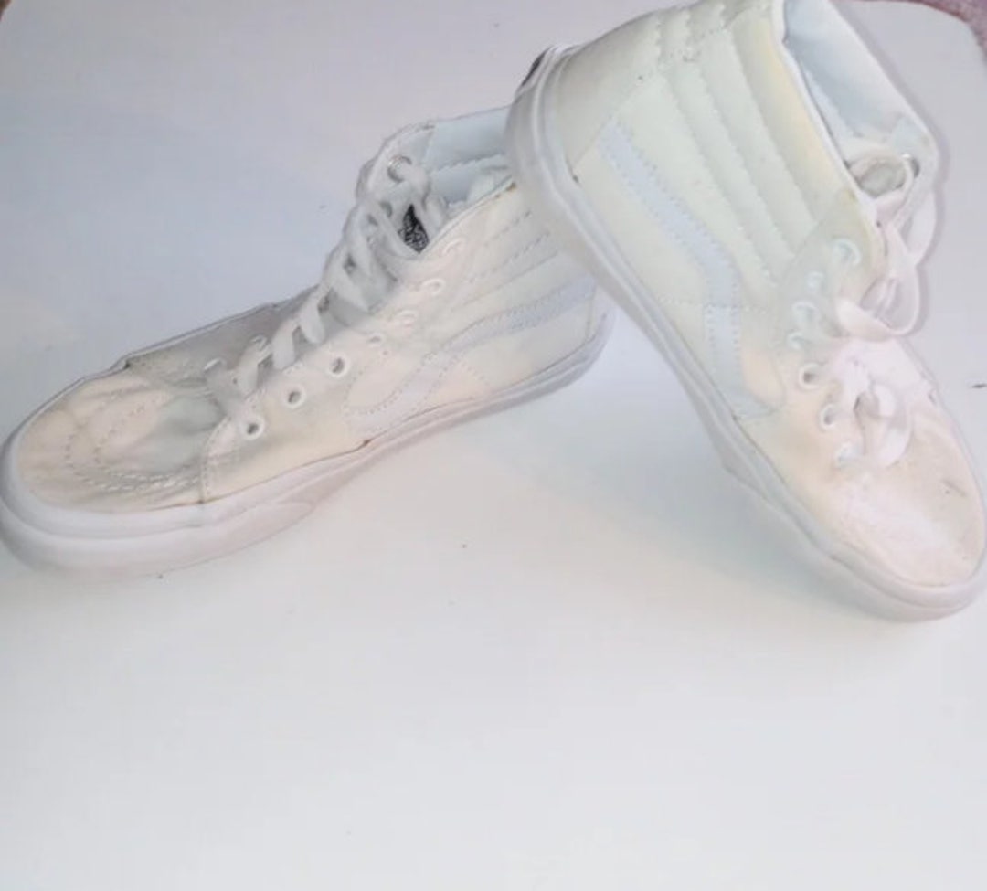 Vans "off the Wall" Hi-top Skateboard Women's Tennis Shoes,wht, Size 6 ...