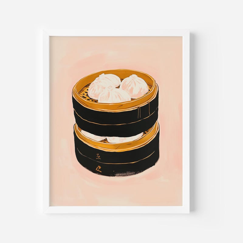 Chinese Dumpling Print - Etsy UK