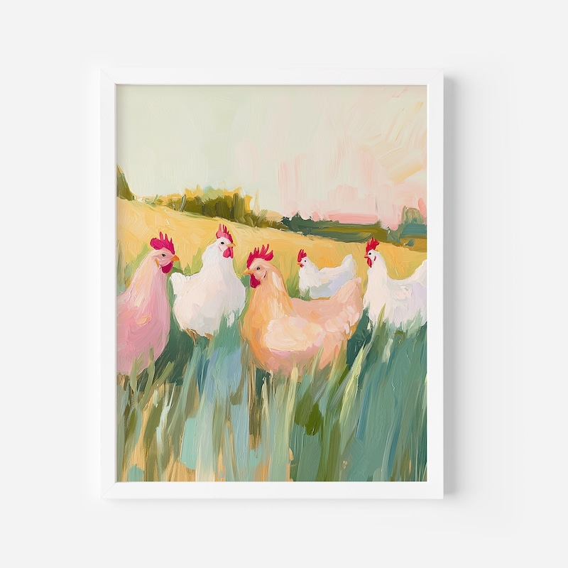 Chicken Painting - Etsy