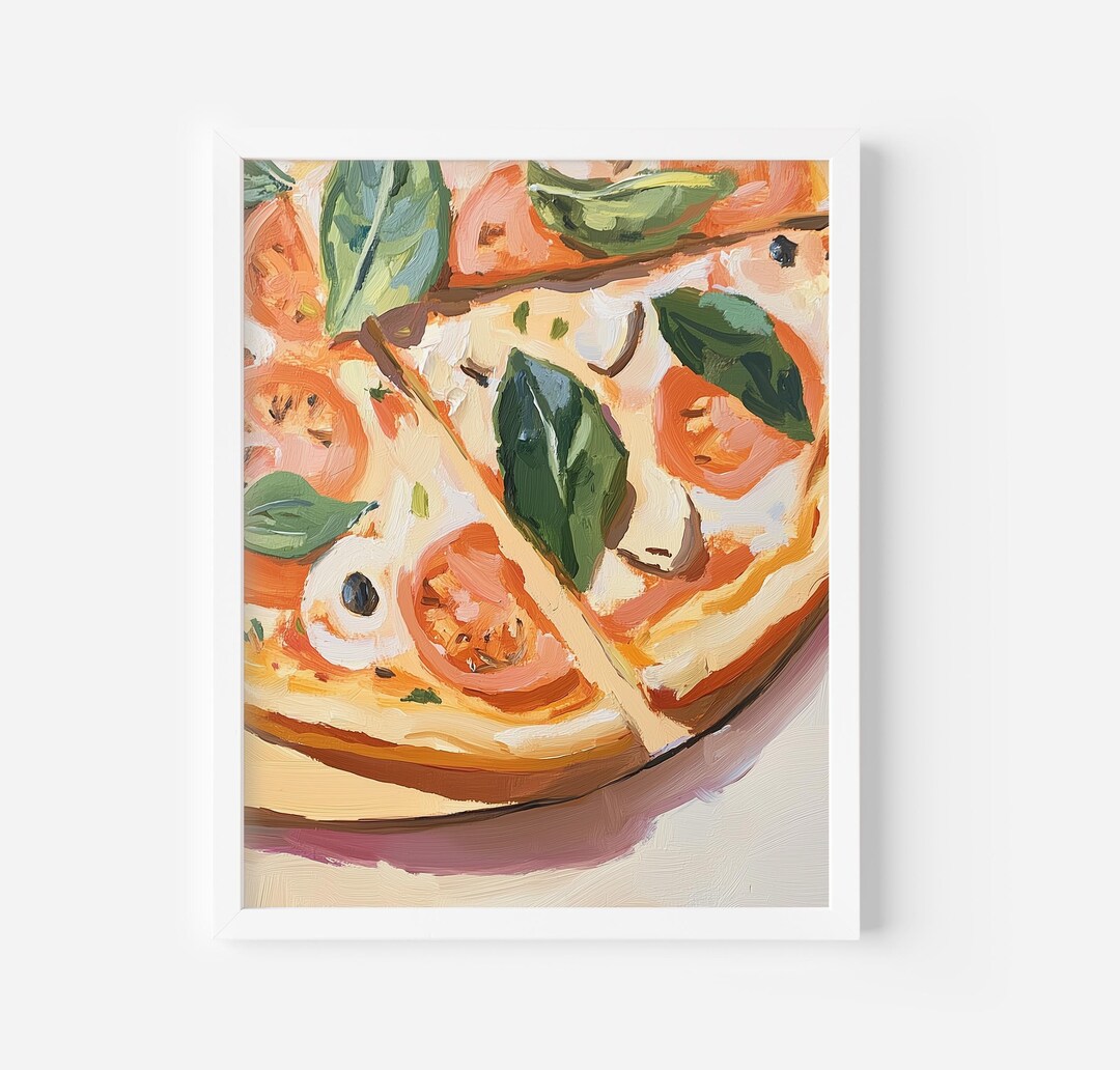 Italian Pizza Art Print: Retro Foodie Poster (digital Download ...