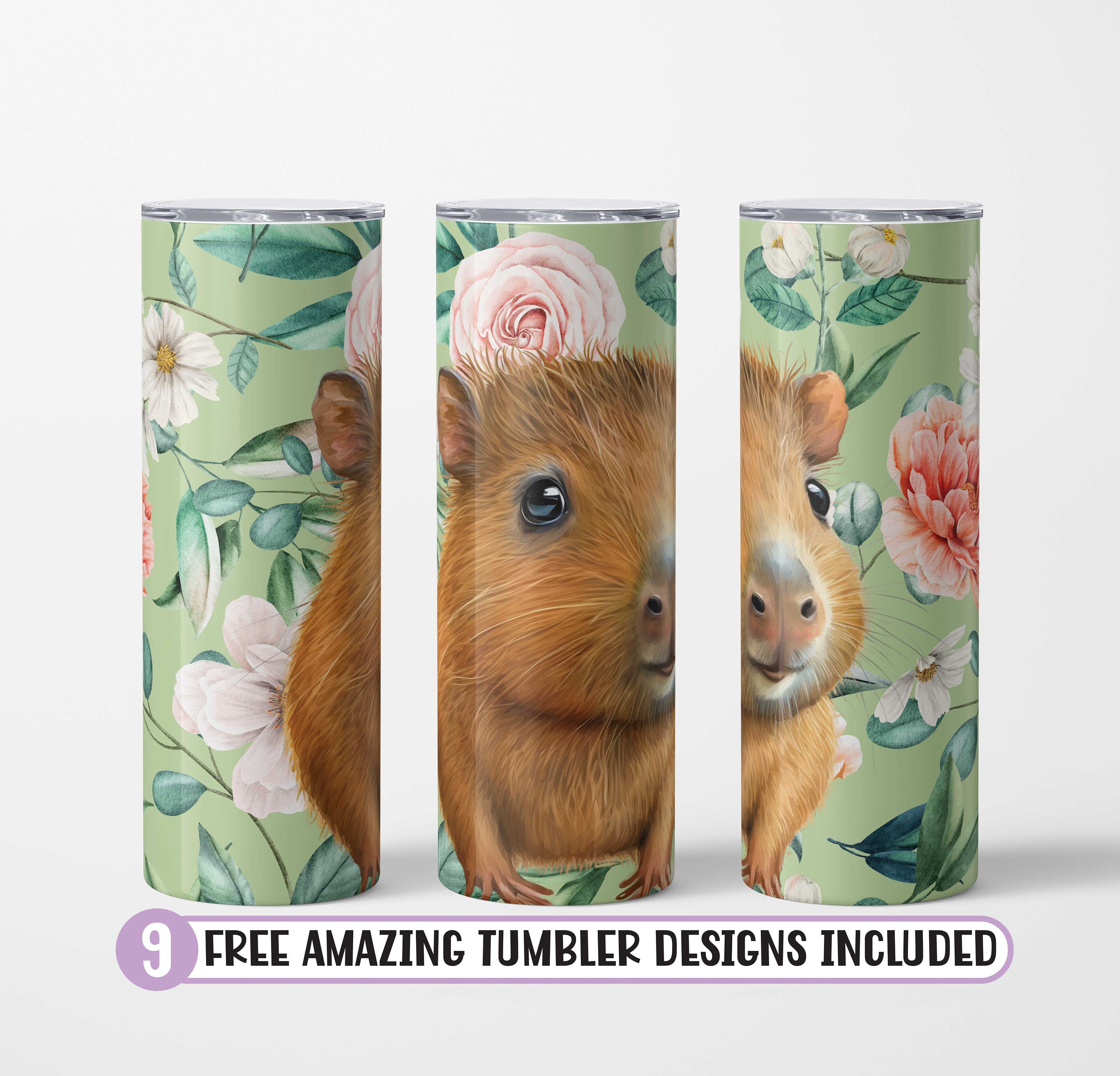 Capybara Tumbler Wrap PNG 20oz Skinny Tumbler Sublimation - Etsy