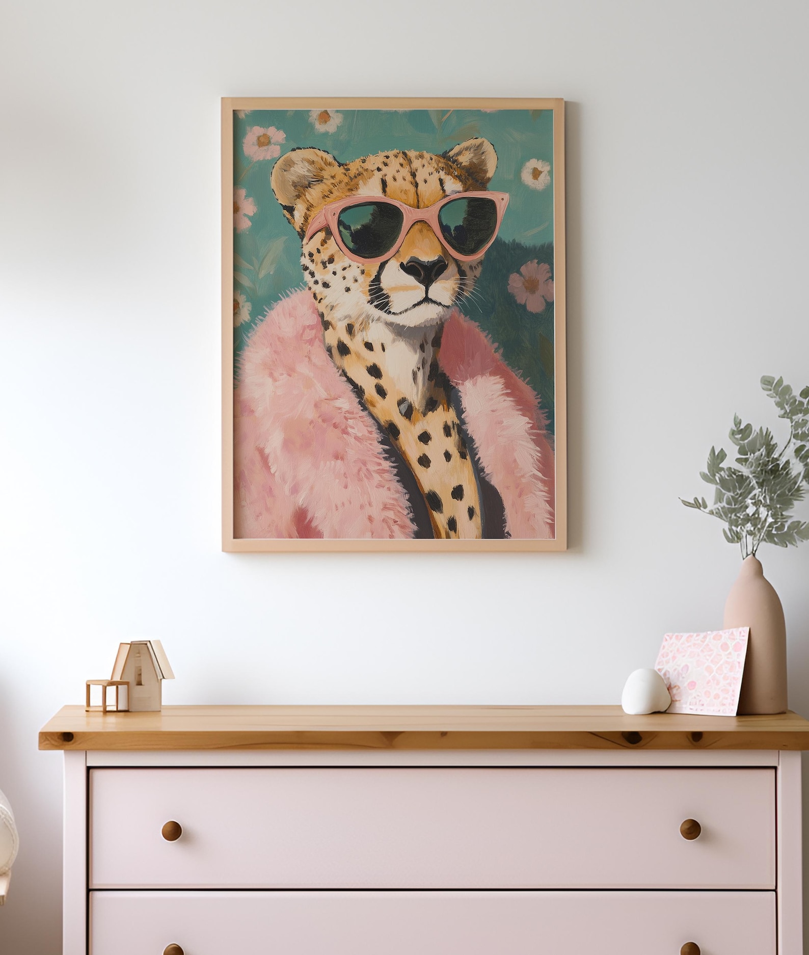 Glam Cheetah Art Print: Regal Animal Portrait (digital Download) - Etsy