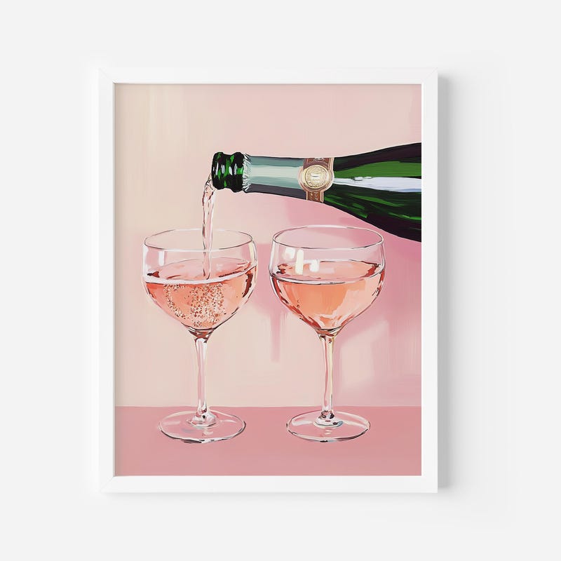 Champagne Print - Etsy