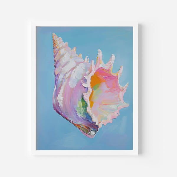 Conch Shell Art - Etsy