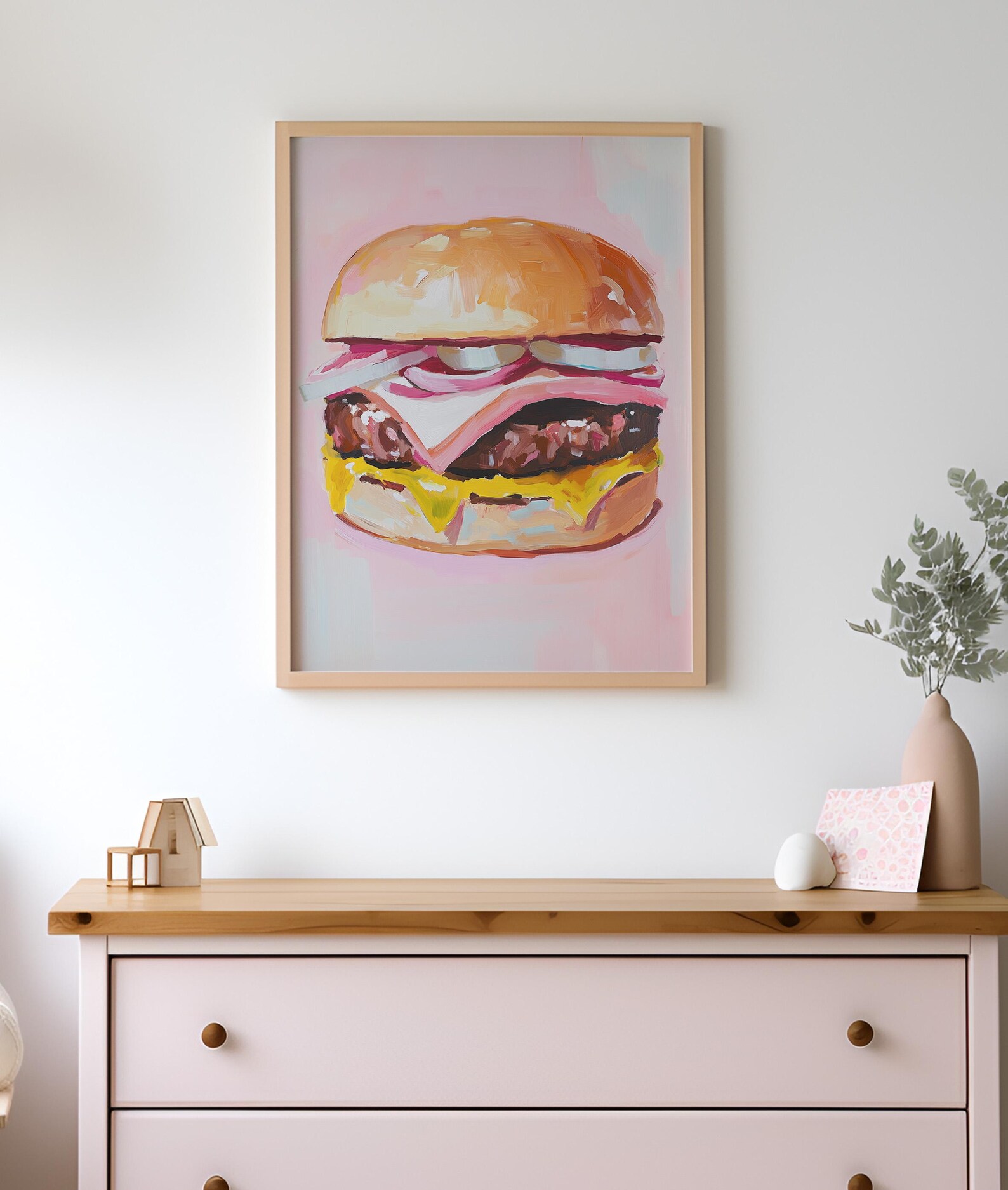 Hamburger Kitchen Print: Trendy Food Wall Art (digital Download), Fast ...