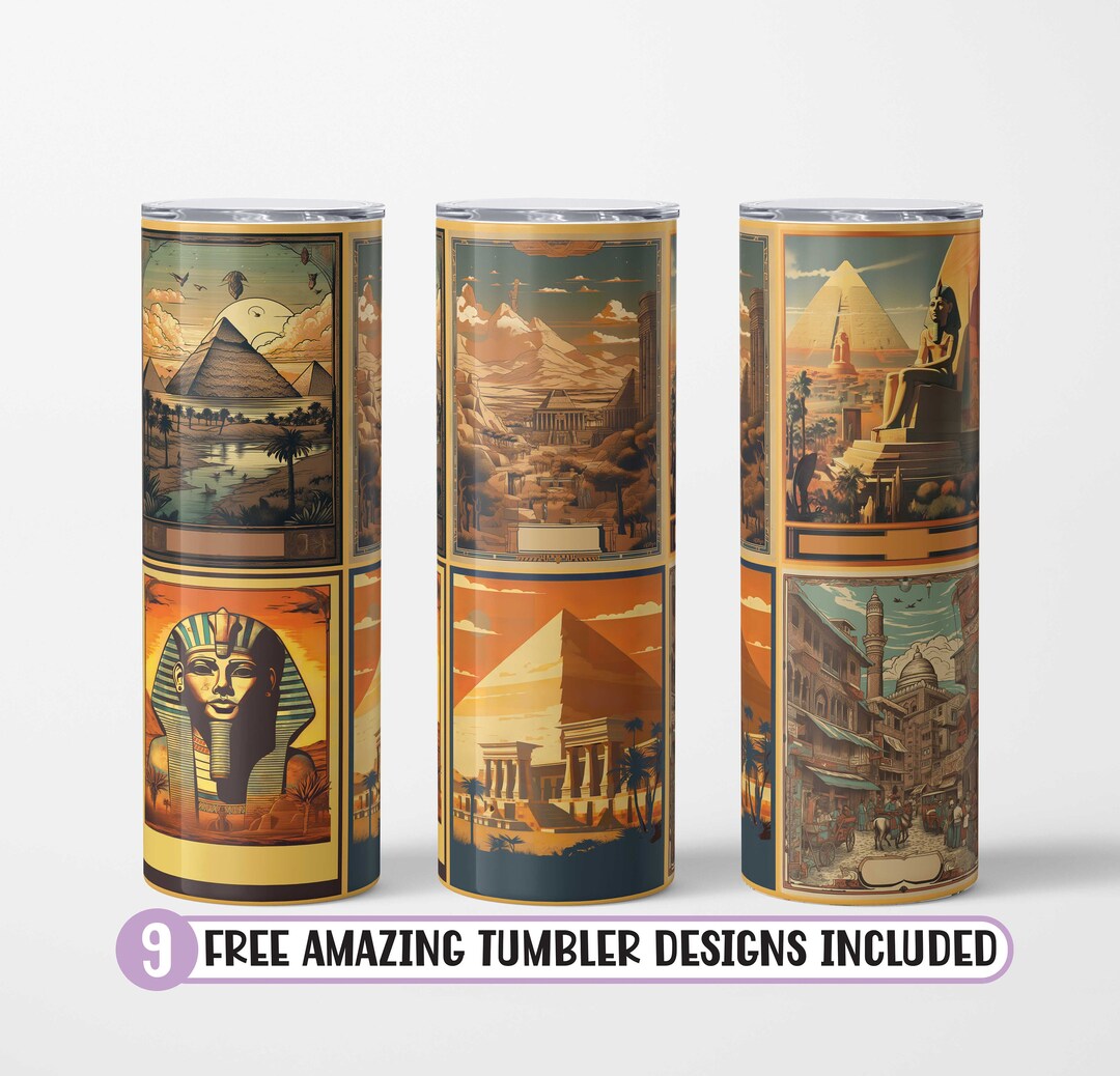 Egypt Tumbler Wrap PNG 20oz, Sublimation Tumbler PNG Design, Egipt ...