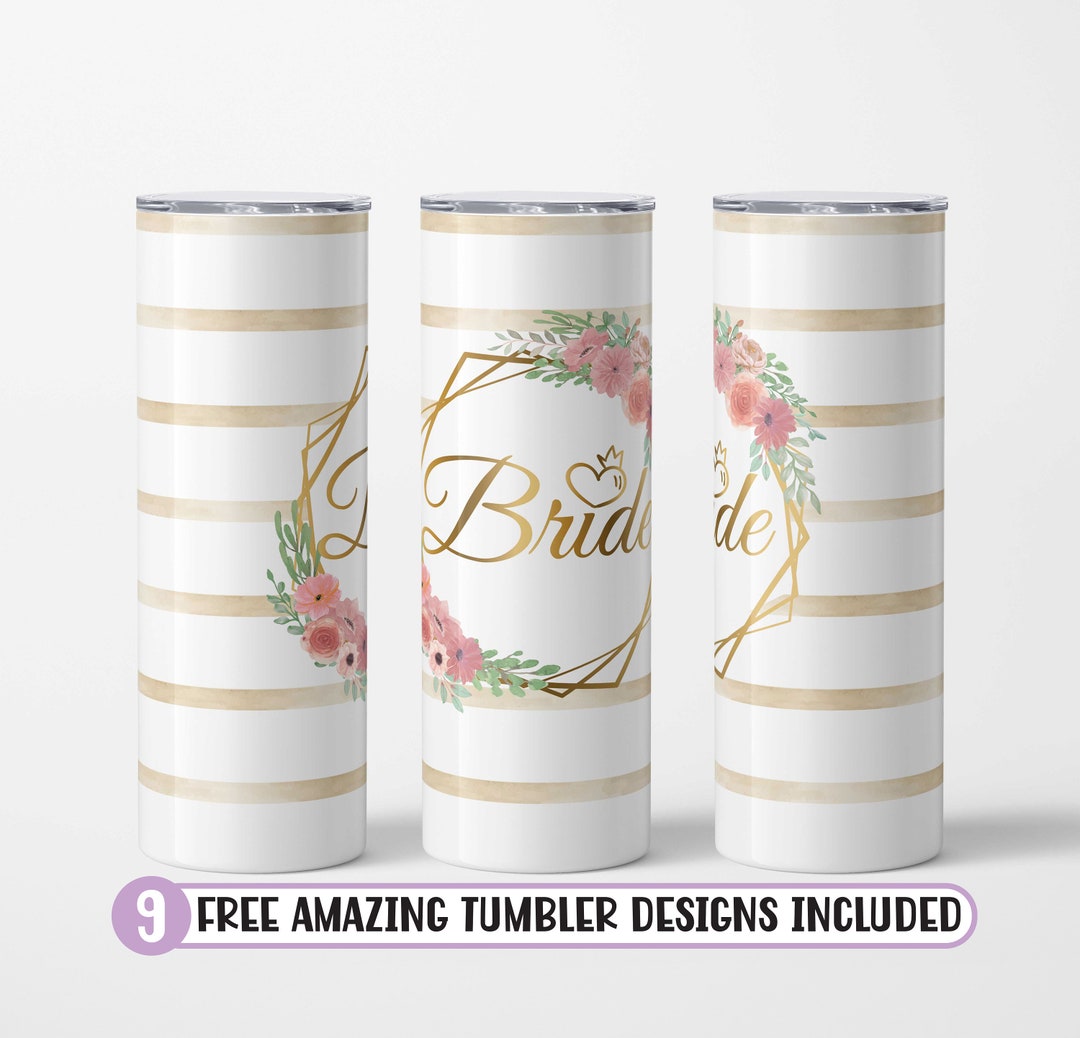 Bride Tumbler Wife Tumbler Wrap 20oz Skinny Tumbler Bride - Etsy