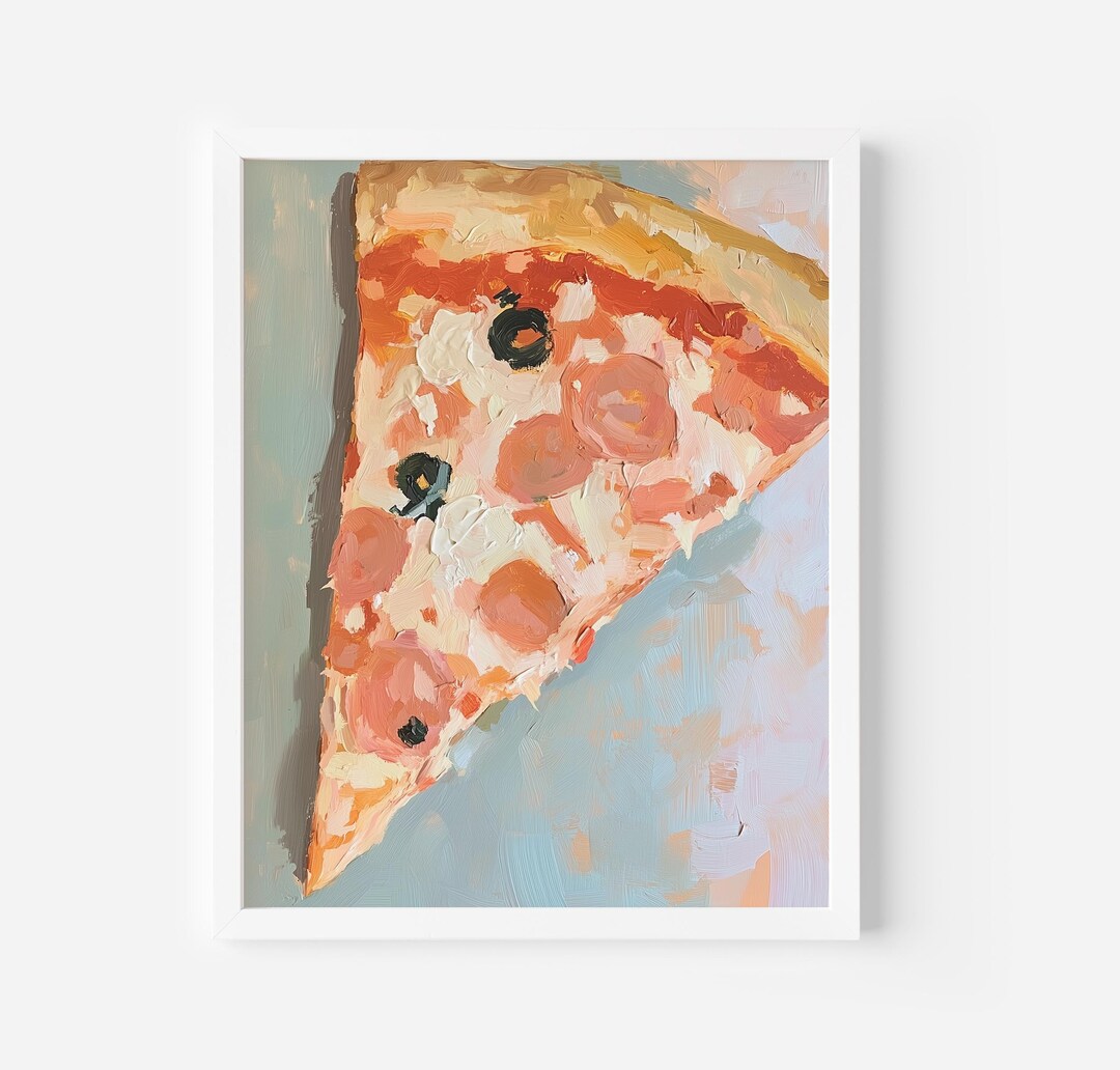 Pizza Art Print: Eclectic Italian Kitchen Decor (digital Download ...