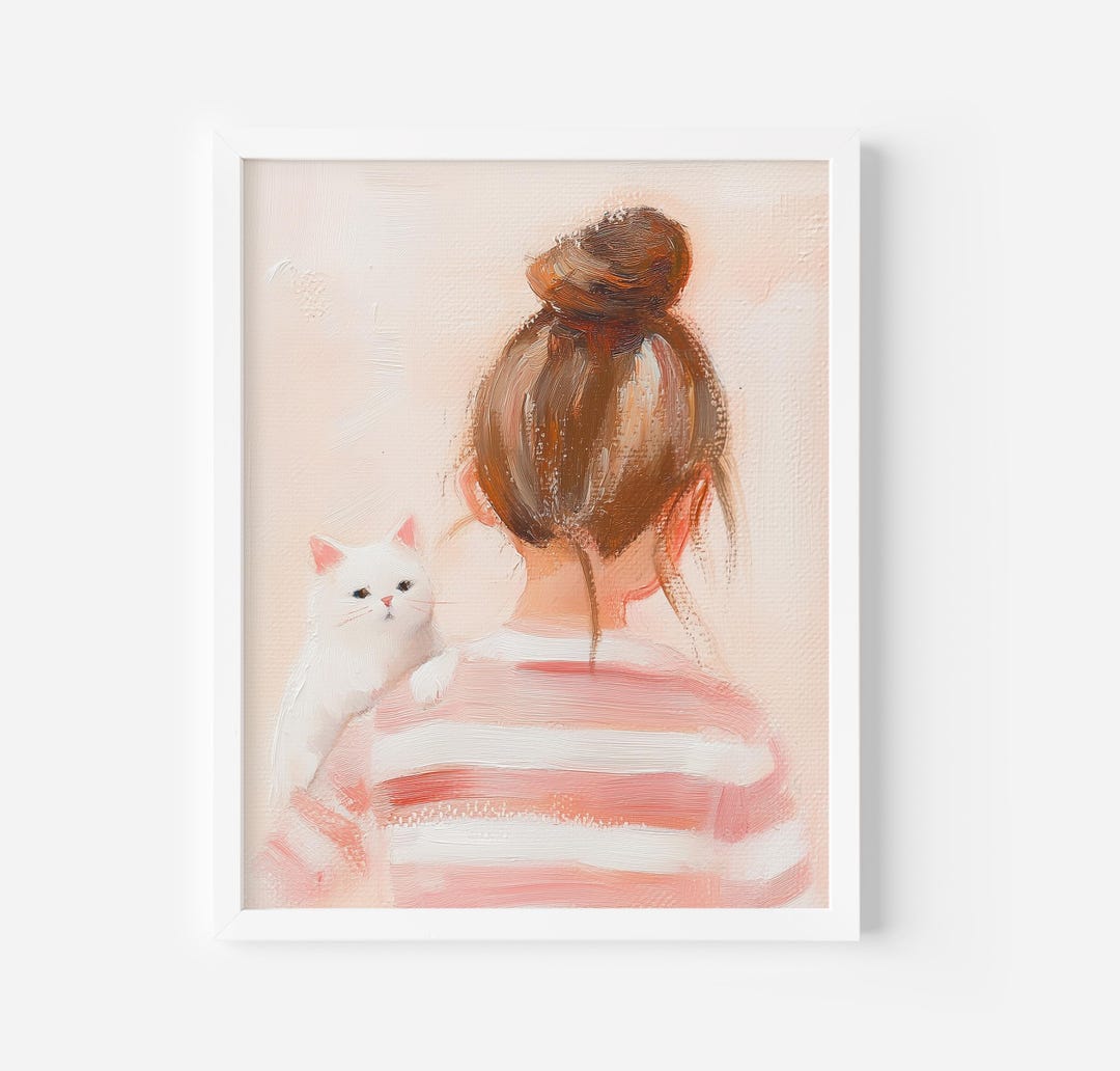 Girl Wall Art, Little Girl Painting, Pastel Wall Art Print ,pink Girly ...
