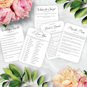 Printable Wedding Table Games for Reception With Answers, Ready to ...