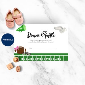 Diaper Raffle Invitation, Diaper Request Baby Shower, Pampers Insert ...