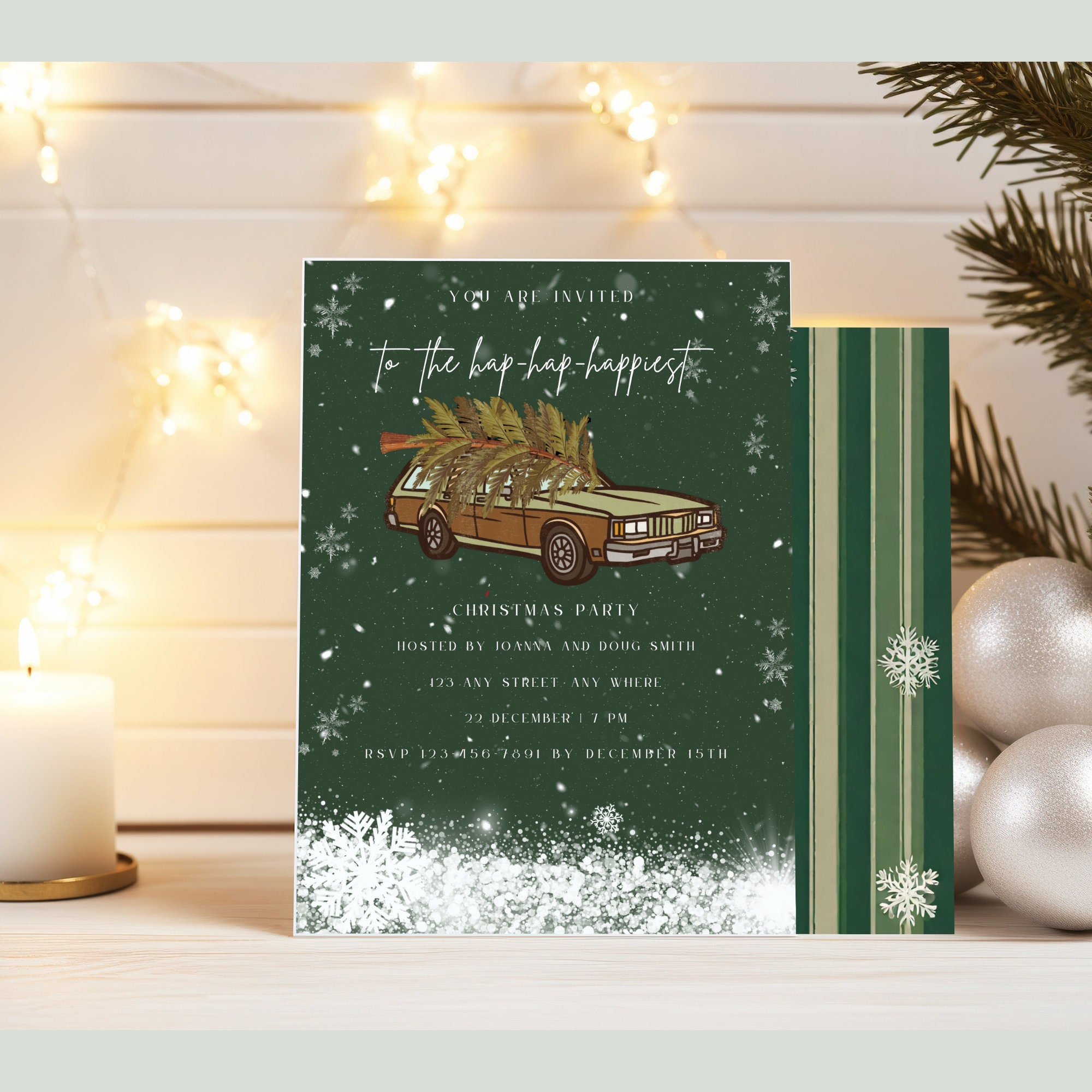 Funny Christmas Party Invitations, Holiday Email Template, Editable ...