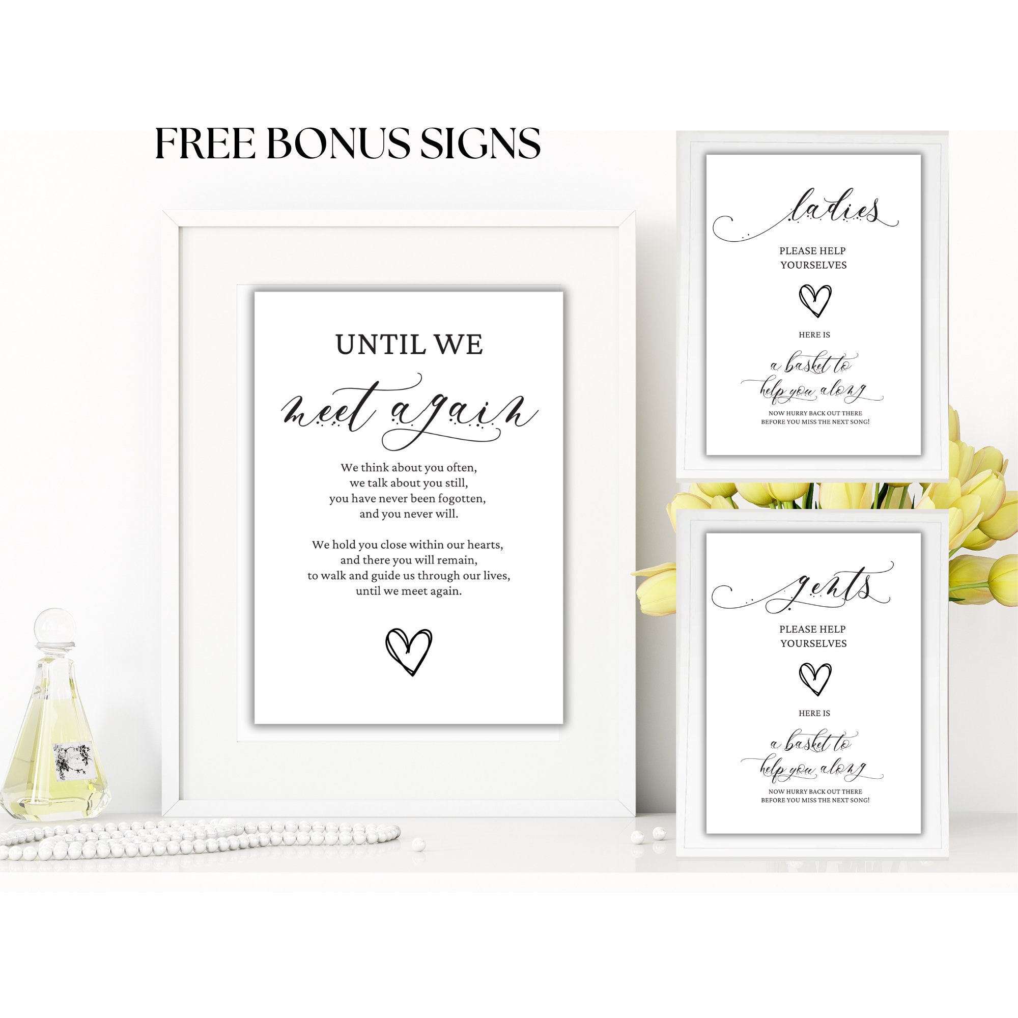Minimalist Wedding Sign Bundle, Modern Wedding Sign Printable Bundle ...