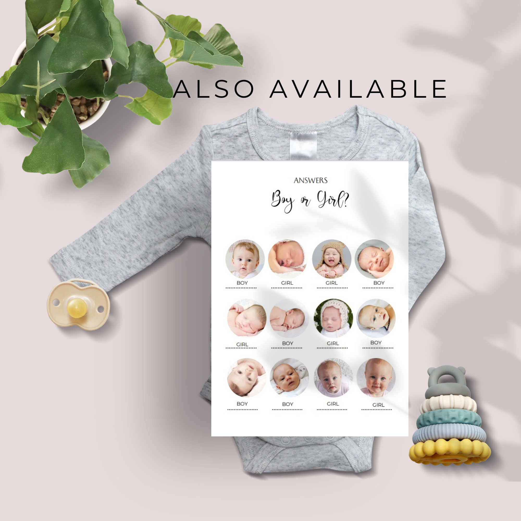 Labor or Horror Baby Shower Game, Minimalist Picture Quiz (PDF) - Etsy