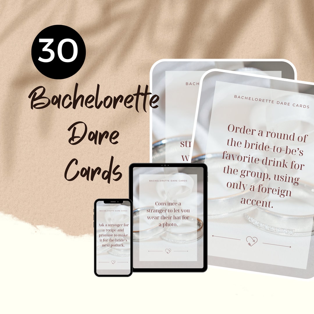 Bachelorette Dare Cards, Instant Download, Printable, Girls Night Out ...