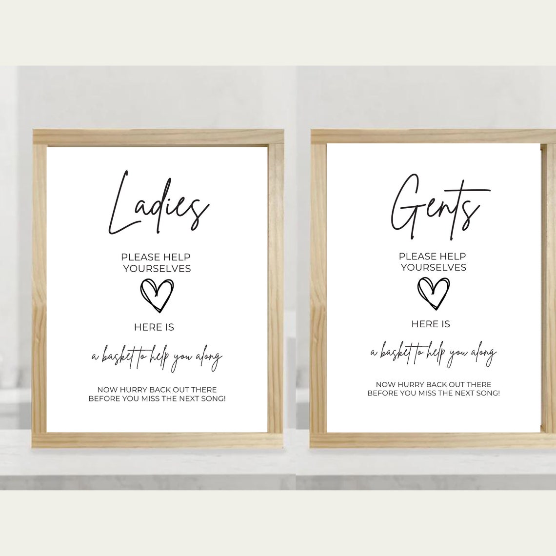Printable Wedding Bathroom Toilet Sign Ladies and Gents for the Diy ...